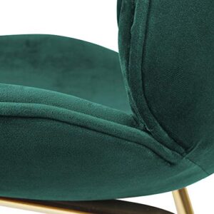 GIA Contemporary Dining Chair with Velvet Upholstery, Set of 2, Green