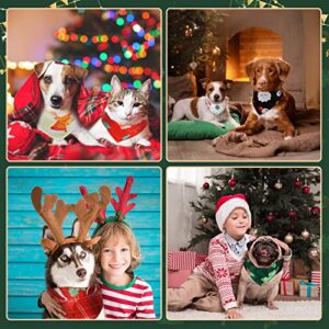 180 Pieces Christmas Dog Bandanas Bulk Xmas Dog Cat Bibs Holiday Pet Costume Dog Christmas Outfit Triangle Scarf Kerchief for Small to Medium Pet