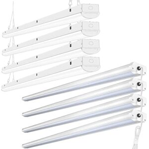 antlux 110w led linear strip lights 8ft led shop lights, workshop warehouse ceiling lighting fixtures, 8’ fluorescent tube replacement, 8 pack