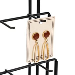 DGWJSU Earring Display Stands for Selling , Earring Rack Display Holder Stand, Jewelry Display for Selling Earring Cards, Bracelets, Hair Accessories, Rings, Necklaces 15"W x 6"D x 15.5"H (30 Hooks)