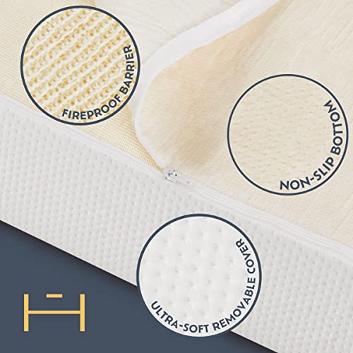 Heyward Premium Memory Foam Sofa Bed Replacement Mattress for Full Size Sleeper | 4.5” Inch | CertiPUR-US Certified | Washable Material w/Non-Slip Base | 73”L x 52”W x 4.5”H