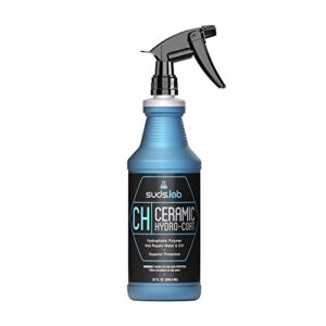 suds lab ch ceramic hydro-coat, hydrophobic car sealant, water activated spray, easy to use water and dirt repelling finish treatment for all vehicles, high gloss spot free shine 32 oz.