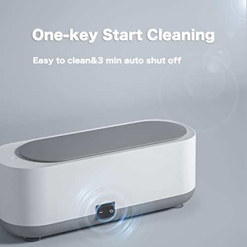 RoBeKaU Ultrasonic Jewelry Cleaner Portable Professional Household Cleaning Machine for Jewelry, Eyeglasses, Rings, Silver, Retainer, Coins