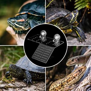 INKPET Big Size Turtle Acrylic Basking Platform, Tortoise Resting Terrace for Middle-Big Size Turtles Crabs Frogs mudskipper Newts