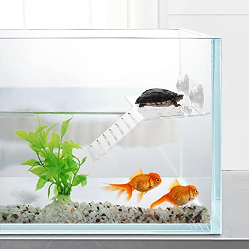 INKPET Big Size Turtle Acrylic Basking Platform, Tortoise Resting Terrace for Middle-Big Size Turtles Crabs Frogs mudskipper Newts