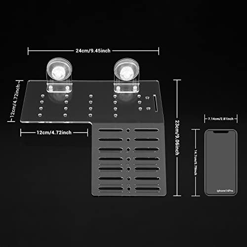 INKPET Big Size Turtle Acrylic Basking Platform, Tortoise Resting Terrace for Middle-Big Size Turtles Crabs Frogs mudskipper Newts