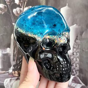 RESINWORLD Set of Large + Medium + Small 3D Skull Resin Molds, Flexible Clear Silicone Skull Head Molds, Silicone Molds for Resin, Clay, Candle Wax Casting, Halloween Home Decoration