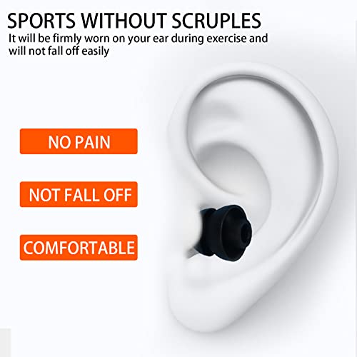 TORMEN Triple Flange Replacement Ear Tips Sleeves, Conical Silicone  Earbuds Noise Eartips Compatible for Inside Diameter 4mm-5mm in-Ear Earphones [S/M/L 3 Size] (6 Pairs, Black)