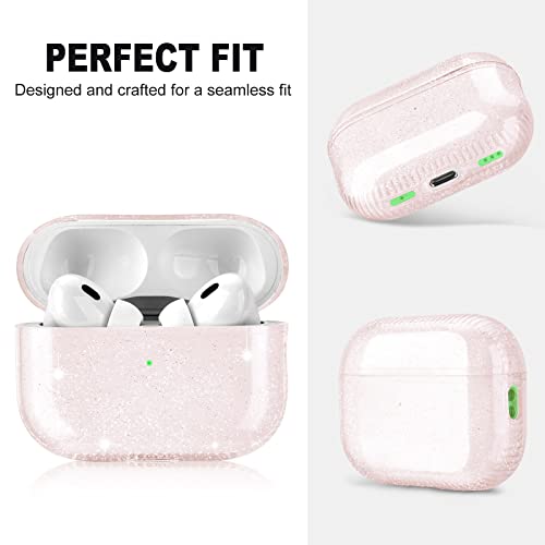 KOREDA for Airpods Pro 2nd Generation/1st Generation Case (2022/2019), Soft Clear TPU Bling Crystal Transparent Airpod Pro 2 Case Shockproof Protective Cover for Airpods Pro 2nd/1st Gen