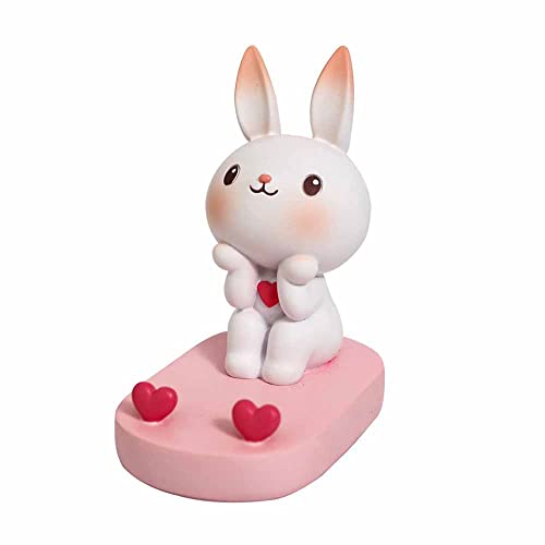 Mgiahekc Cell Phone Stand for Desk Cute Bunny,Creative Phone Holder Modern Living Room Home Decoration,Pink