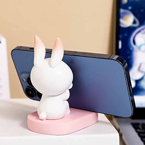 Mgiahekc Cell Phone Stand for Desk Cute Bunny,Creative Phone Holder Modern Living Room Home Decoration,Pink