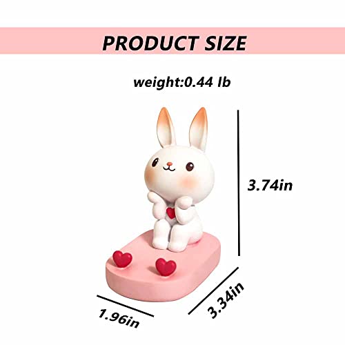 Mgiahekc Cell Phone Stand for Desk Cute Bunny,Creative Phone Holder Modern Living Room Home Decoration,Pink