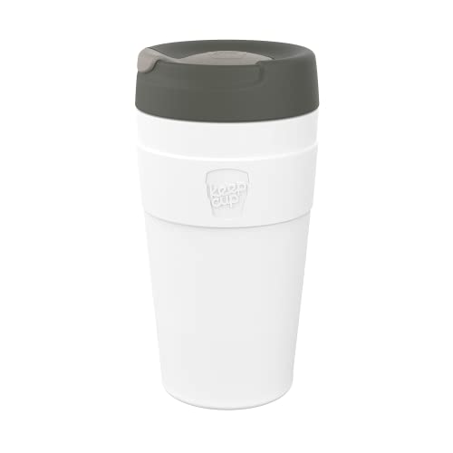 KeepCup Helix Thermal | Reusable Stainless Steel Coffee Cup | Double-Walled, Vacuum Insulated, Travel Mug with Fully Sealed Twist-Fit Sipper Lid, BPA & BPS Free | Large 16oz / 454ml | Qahwa