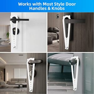 2PCS Cat Door Holder Latch, White Cat Door Alternative Installs Fast Flex Latch Strap, Stronger Flex Door Stopper Alternative Installs Fast Flex Latch Strap,4.5 inch Thick No Measuring Extra Easy