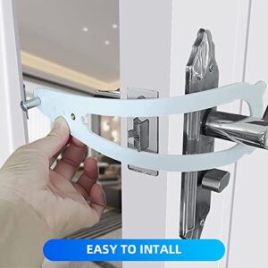 2PCS Cat Door Holder Latch, White Cat Door Alternative Installs Fast Flex Latch Strap, Stronger Flex Door Stopper Alternative Installs Fast Flex Latch Strap,4.5 inch Thick No Measuring Extra Easy