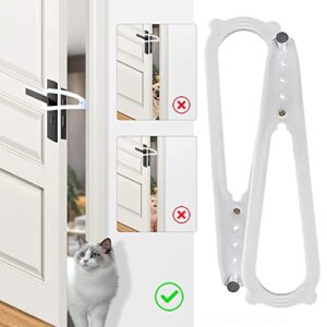 2PCS Cat Door Holder Latch, White Cat Door Alternative Installs Fast Flex Latch Strap, Stronger Flex Door Stopper Alternative Installs Fast Flex Latch Strap,4.5 inch Thick No Measuring Extra Easy