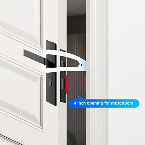 2PCS Cat Door Holder Latch, White Cat Door Alternative Installs Fast Flex Latch Strap, Stronger Flex Door Stopper Alternative Installs Fast Flex Latch Strap,4.5 inch Thick No Measuring Extra Easy