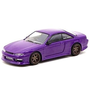 Vertex Silvia S14 RHD (Right Hand Drive) Purple Metallic Global64 Series 1/64 Diecast Model Car by Tarmac Works T64G-018-PU