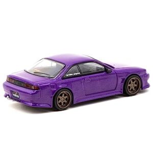 Vertex Silvia S14 RHD (Right Hand Drive) Purple Metallic Global64 Series 1/64 Diecast Model Car by Tarmac Works T64G-018-PU