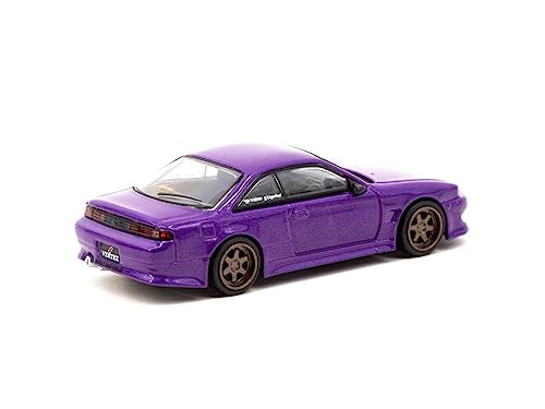 Vertex Silvia S14 RHD (Right Hand Drive) Purple Metallic Global64 Series 1/64 Diecast Model Car by Tarmac Works T64G-018-PU