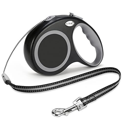 EC.TEAK Retractable Dog Leash, 30 FT Dog Walking Leash for Medium Large Dogs up to 77 lbs, Heavy Duty No Tangle, Large