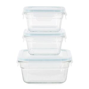 GLASSLOCK Microwave and Dishwasher Safe Tempered Glass Food Storage Containers with Locking Lids for Storing Leftovers and Meal Prep, 16 Piece Set