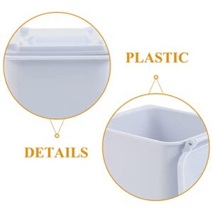 Tofficu Trash Cans 4pcs Mini Desktop Trash Can Desktop Curbside Garbage Bin with Lid Plastic Pen Brush Holder Bucket Decorative Waste Can Small Garbage Container for Home Organization Plastic Bins