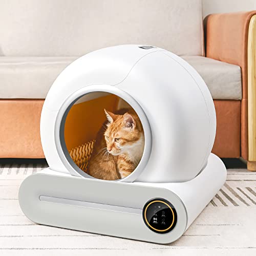 Automatic Cat Litter Box Self-Cleaning - App Control Odor Removal Cat Litter Box for Large Multiple Cats Indoors, CA030