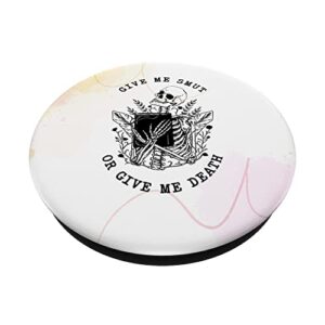 Romance Book Lover Smut Reader Give Me Smut Or Give Me Death PopSockets Swappable PopGrip