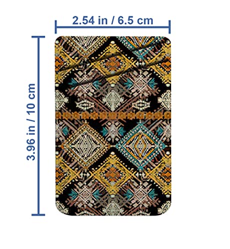 Diascia Pack of 2 - Cellphone Stick on Leather Cardholder ( Ethnic Boho Ethno Pattern Pattern ) ID Credit Card Pouch Wallet Pocket Sleeve