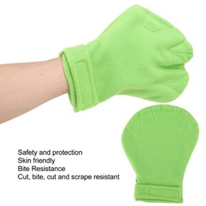 Zerodis Small Animals Calming Glove,Sugar Gliders Comfy Bonding Mitt Anti Bite Pet Handling Glove Grooming Bite Proof Protection Supplies for Hedgehogs Rats Hamsters (Green)