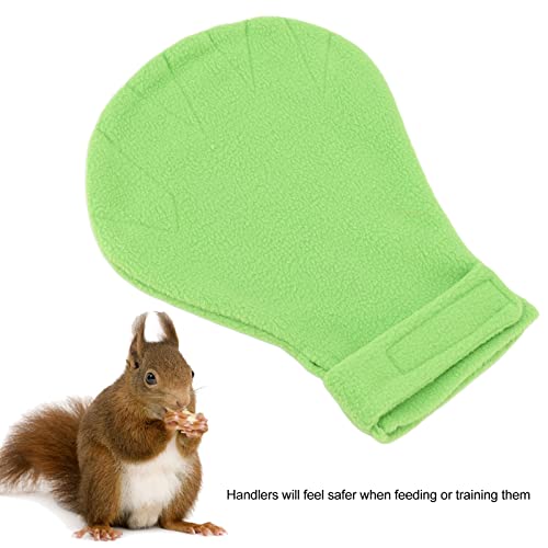 Zerodis Small Animals Calming Glove,Sugar Gliders Comfy Bonding Mitt Anti Bite Pet Handling Glove Grooming Bite Proof Protection Supplies for Hedgehogs Rats Hamsters (Green)