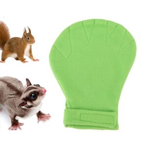 Zerodis Small Animals Calming Glove,Sugar Gliders Comfy Bonding Mitt Anti Bite Pet Handling Glove Grooming Bite Proof Protection Supplies for Hedgehogs Rats Hamsters (Green)