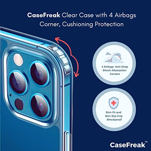 CASEFREAK Clear Case for iPhone 12 Pro Max with Magnetic Ring, Compatible with Mag-Safe Accessories, Slim Fit Protective Case for iPhone 12 Pro Max (6.5" Screen)