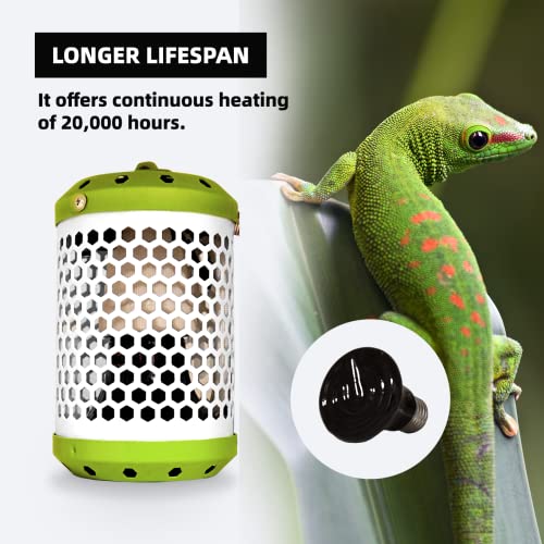 Smart Reptile Heater with Auto Temperature Control, Installation Kit and Anti-Biting Line, Design for Chameleon, Snakes, Lizards, Chicks, Amphibian and Turtle (50W_Small)