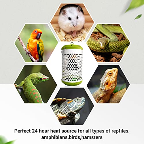 Smart Reptile Heater with Auto Temperature Control, Installation Kit and Anti-Biting Line, Design for Chameleon, Snakes, Lizards, Chicks, Amphibian and Turtle (50W_Small)