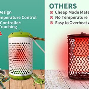 Smart Reptile Heater with Auto Temperature Control, Installation Kit and Anti-Biting Line, Design for Chameleon, Snakes, Lizards, Chicks, Amphibian and Turtle (50W_Small)