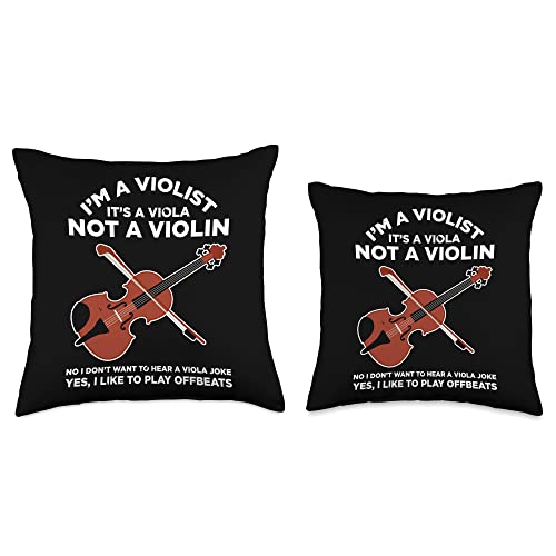 Viola Musical Instrument Play Viola Violist Play Viola Music Player Orchestra Violists Throw Pillow, 16x16, Multicolor