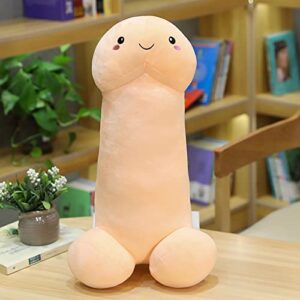 2 Pack Soft Throw Pillow Gifts 15.7" Plush Stuffed Pillow Penis Cushion Simulation Lovely Gift for Ladies Girlfriend Girl Birthday Gifts (15.7", Pink & Brown)