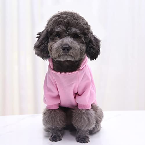 Ruio Dog Christmas Costume Puppy Hoodie Sweater Clothes Fall Winter Dog Boy Medium Fleece for Small Warm Girl with Pocket Dogs - Pet Clothes Dog Sweatshirts for Small Dogs Girl (Pink, XXL)