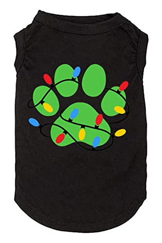 Dog Merry Christmas Costumes Dog Merry Shirts Funny Graphic Print Vest for Small Large Dog Gift for Puppy Christmas (Small, Black-2)