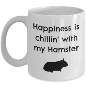 Hamster Coffee Mug, Hamster Coffee Cup, Hamster Gifts, Hamster Gifts for Her, Hamster Gifts For Him, Chillin with my Hamster (11 Fl Oz)