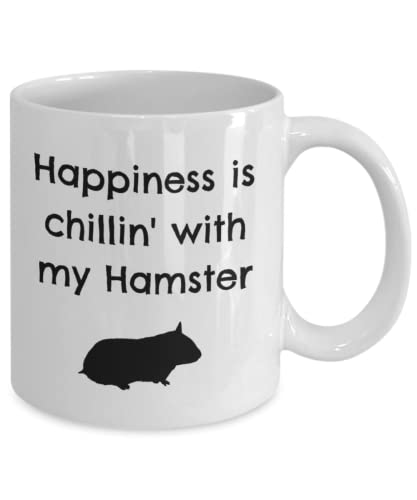 Hamster Coffee Mug, Hamster Coffee Cup, Hamster Gifts, Hamster Gifts for Her, Hamster Gifts For Him, Chillin with my Hamster (11 Fl Oz)