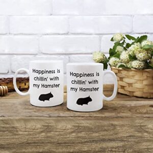 Hamster Coffee Mug, Hamster Coffee Cup, Hamster Gifts, Hamster Gifts for Her, Hamster Gifts For Him, Chillin with my Hamster (11 Fl Oz)