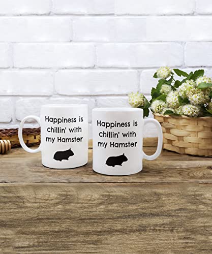 Hamster Coffee Mug, Hamster Coffee Cup, Hamster Gifts, Hamster Gifts for Her, Hamster Gifts For Him, Chillin with my Hamster (11 Fl Oz)