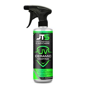 uv ceramic coating sio2 quick coat car wax polish spray waterless wash & wax hydrophobic top coat polish & polymer paint sealant detail protection (16 fl oz)