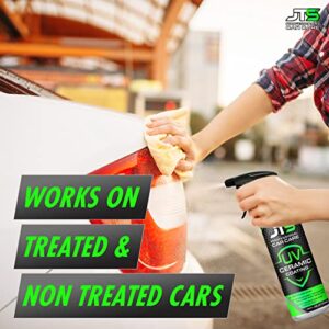 UV Ceramic Coating SiO2 Quick Coat Car Wax Polish Spray Waterless Wash & Wax Hydrophobic Top Coat Polish & Polymer Paint Sealant Detail Protection (16 Fl Oz)