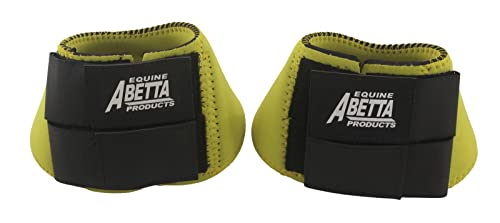 Abetta Pro Neoprene No Turn Bell Boots Chartreuse Size Medium Horse Tack