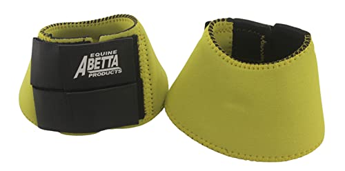 Abetta Pro Neoprene No Turn Bell Boots Chartreuse Size Medium Horse Tack