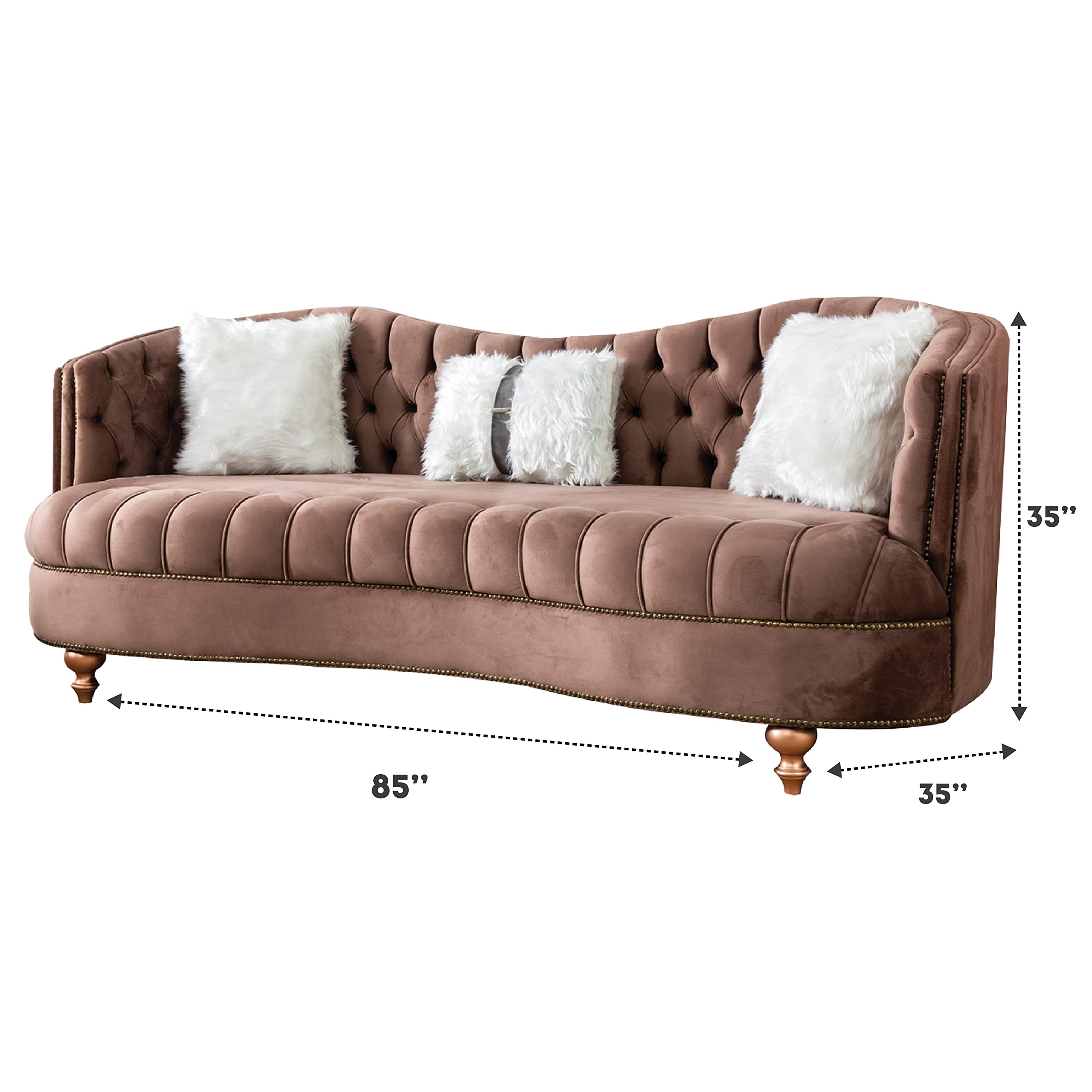 BEYAN Happy Sofas, Brown